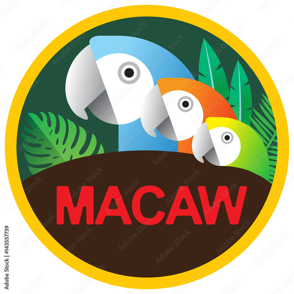 Macaw logo Stock Vector | Adobe Stock