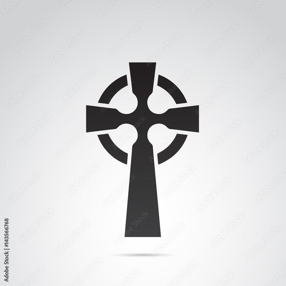Celtic cross vector icon. Stock Vector | Adobe Stock