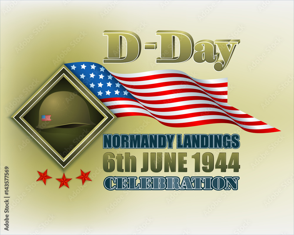 Holiday design, background with 3d texts, military helmet and American ...