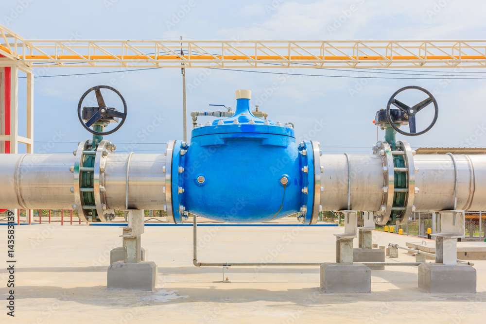 Stockfoto Control main valve, Water control main valve, Pipeline ...