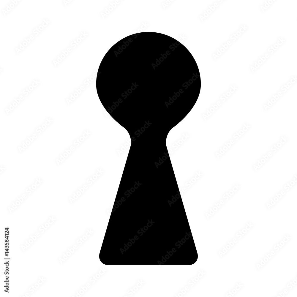 keyhole silhouette outline vector symbol icon design. Stock Vector ...