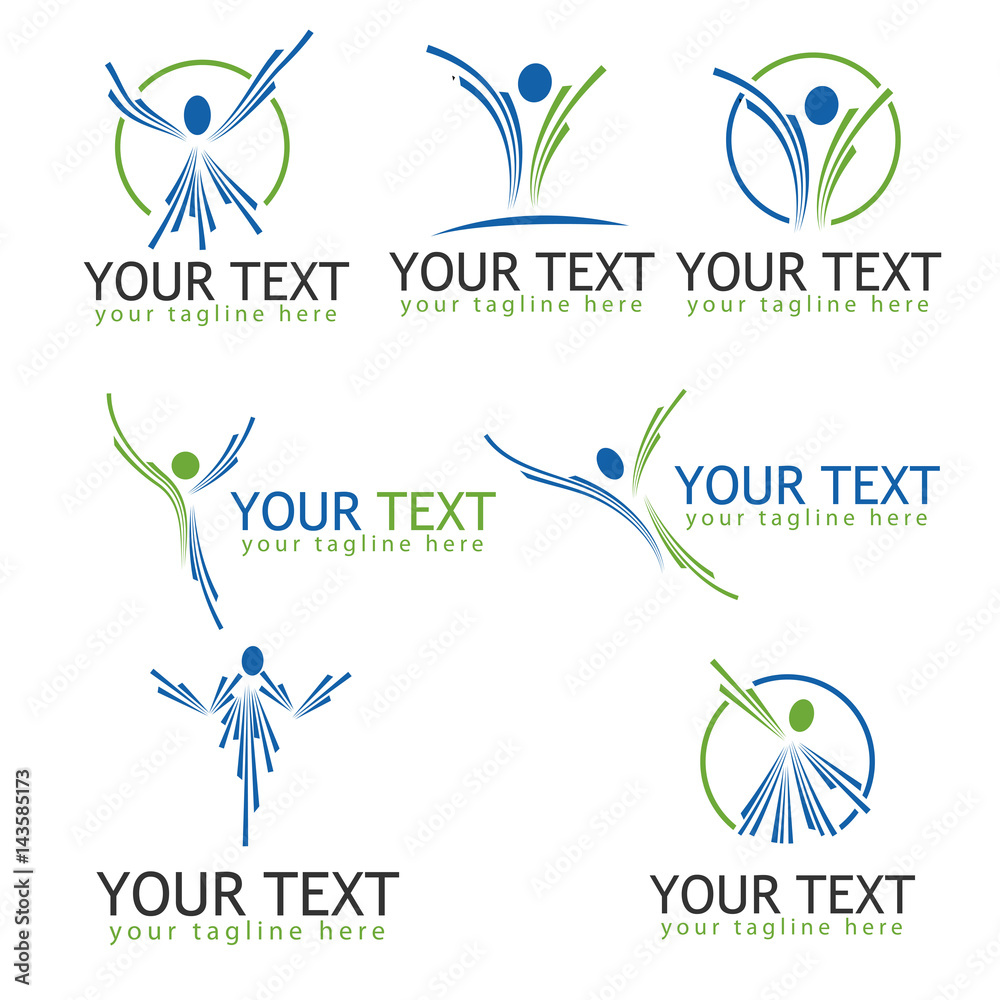 active people logo vectore, logo set Stock Vector | Adobe Stock