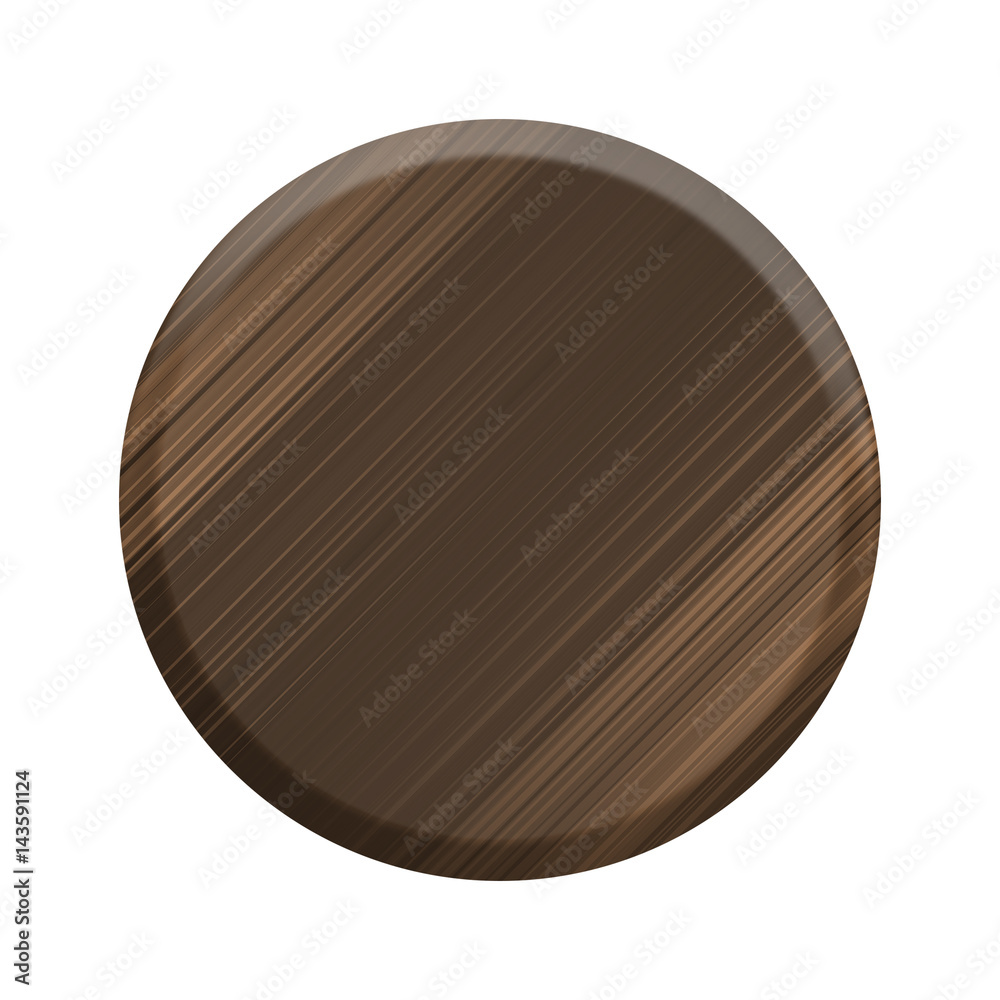 Round Wooden Texture Button Circle Design with 3D Edge and Wood Pattern ...