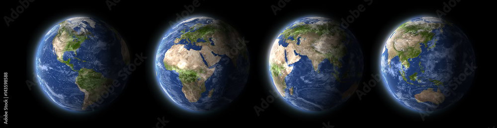 earth planet different view Stock Illustration | Adobe Stock