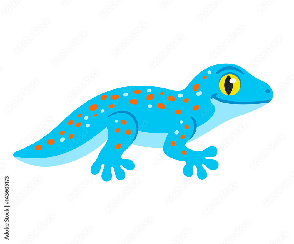 Cute cartoon Tokay Gecko Stock Vector | Adobe Stock