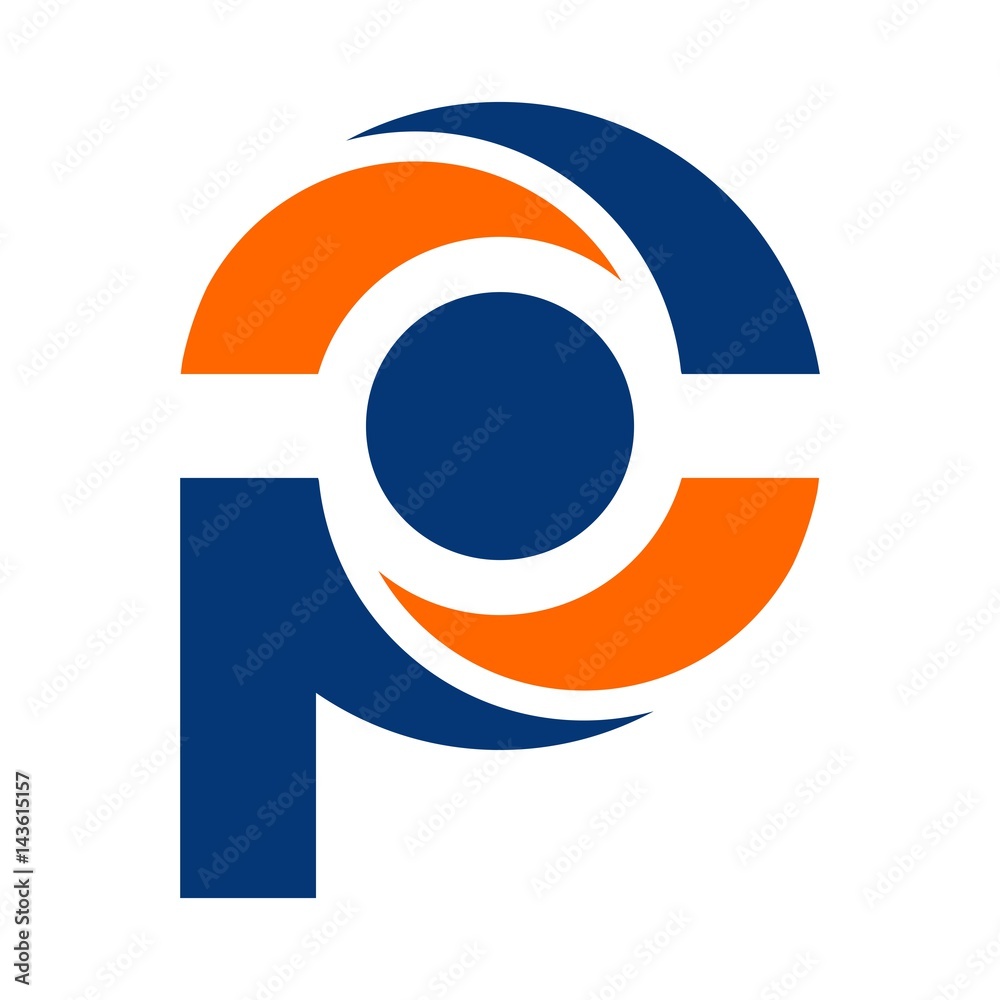 p and c logo vector logo template Stock Vector | Adobe Stock
