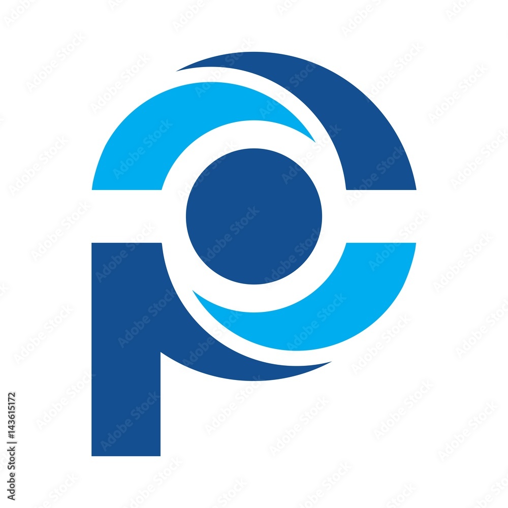 p and c logo vector logo template Stock Vector | Adobe Stock
