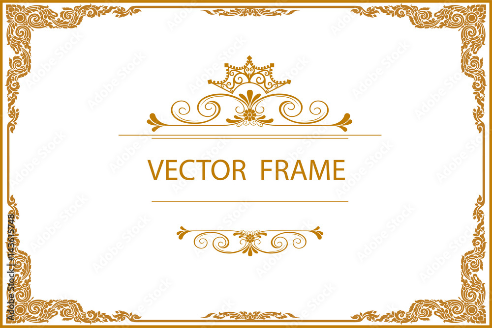 frame border design vector Stock Photo | Adobe Stock