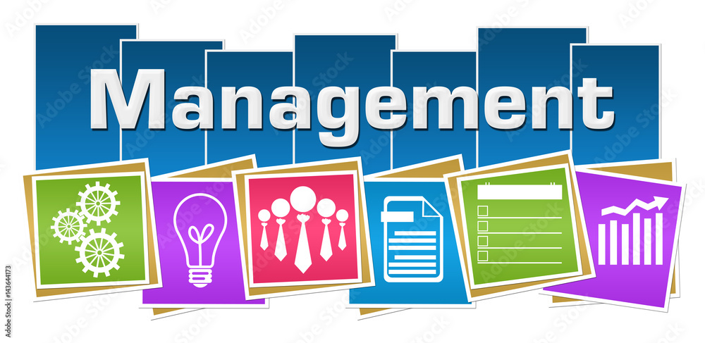 Management Business Symbols Colorful Squares Stripes Stock Illustration ...