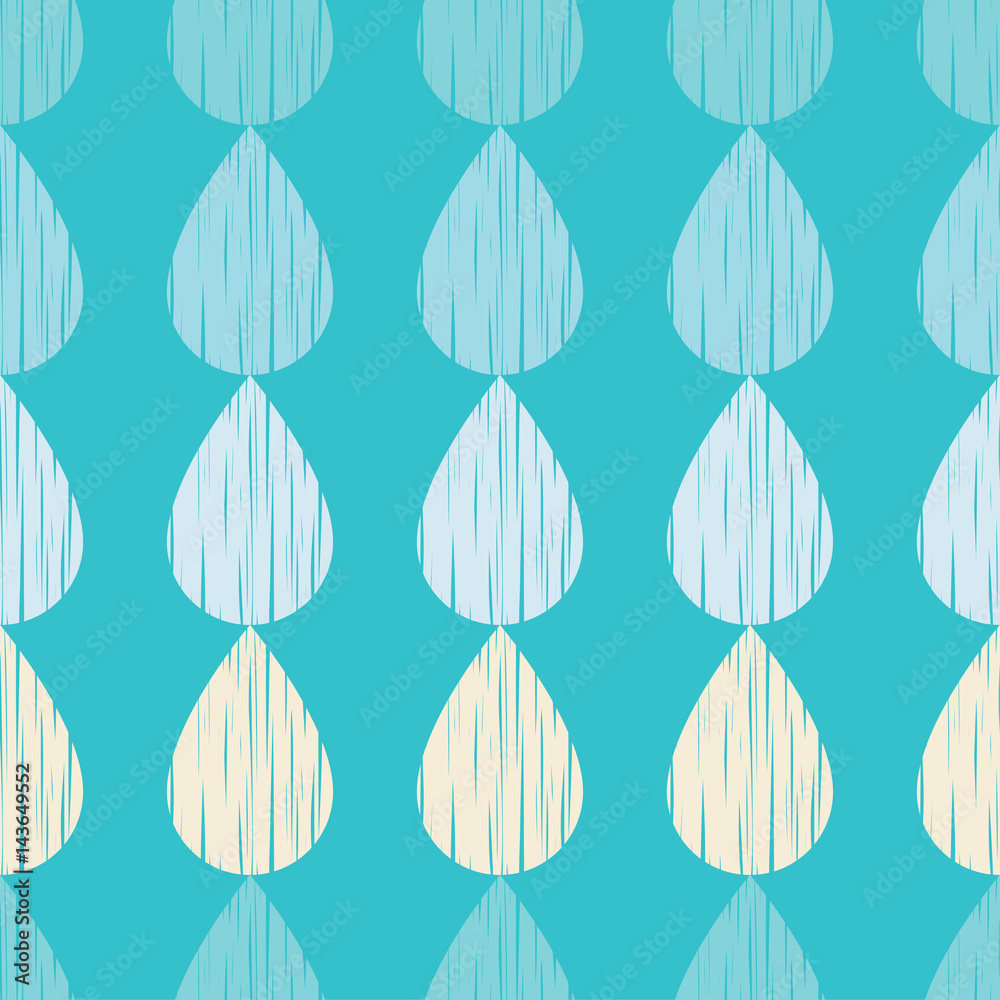 Seamless rain drops pattern background. Stock Vector | Adobe Stock