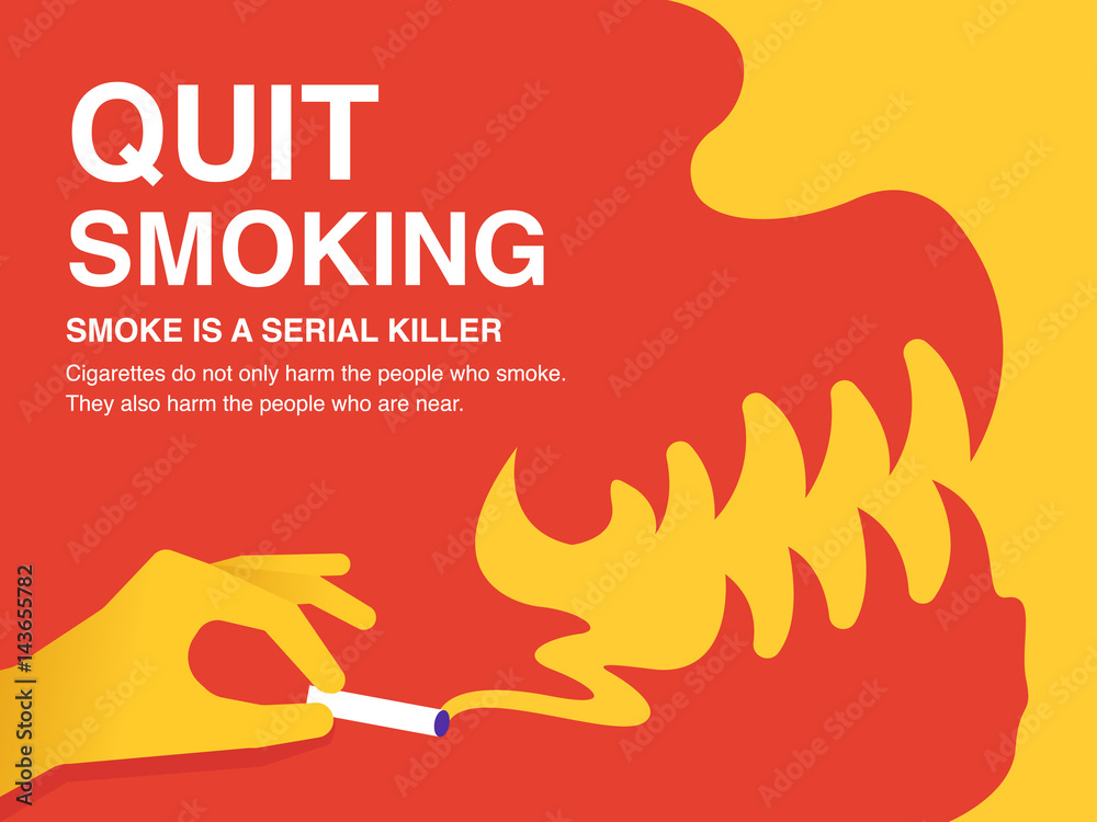 Quit Smoking Poster Stock Vector | Adobe Stock