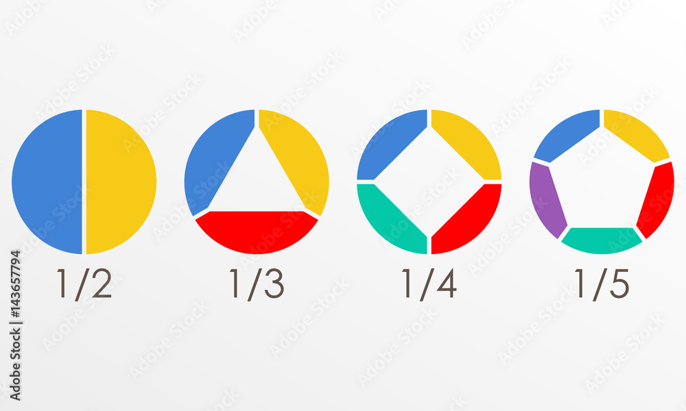 Circular chart set. Pie diagram template. Circle infographics concept ...