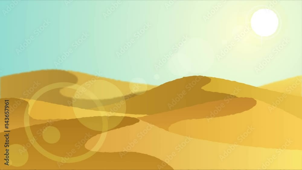 Desert 3 / Looping animation with desert landscape. Stock Video | Adobe ...