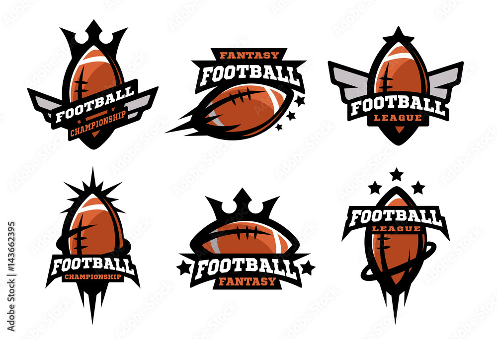 American football set of logos. Stock Vector | Adobe Stock