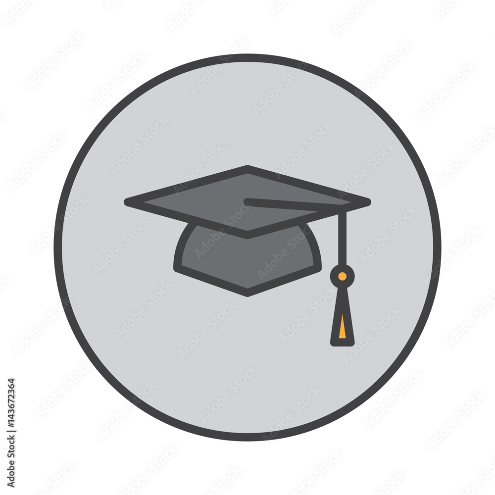 Graduation Cap Circle Icon