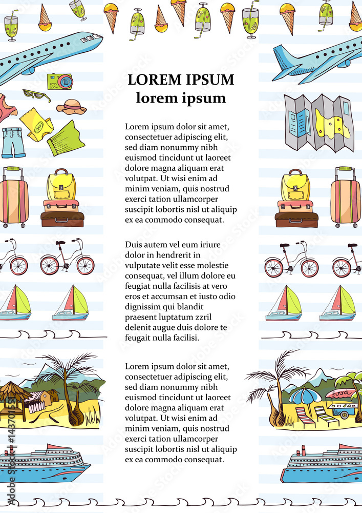 tourist company advertisement poster, flyer, banner, tourism industry ...