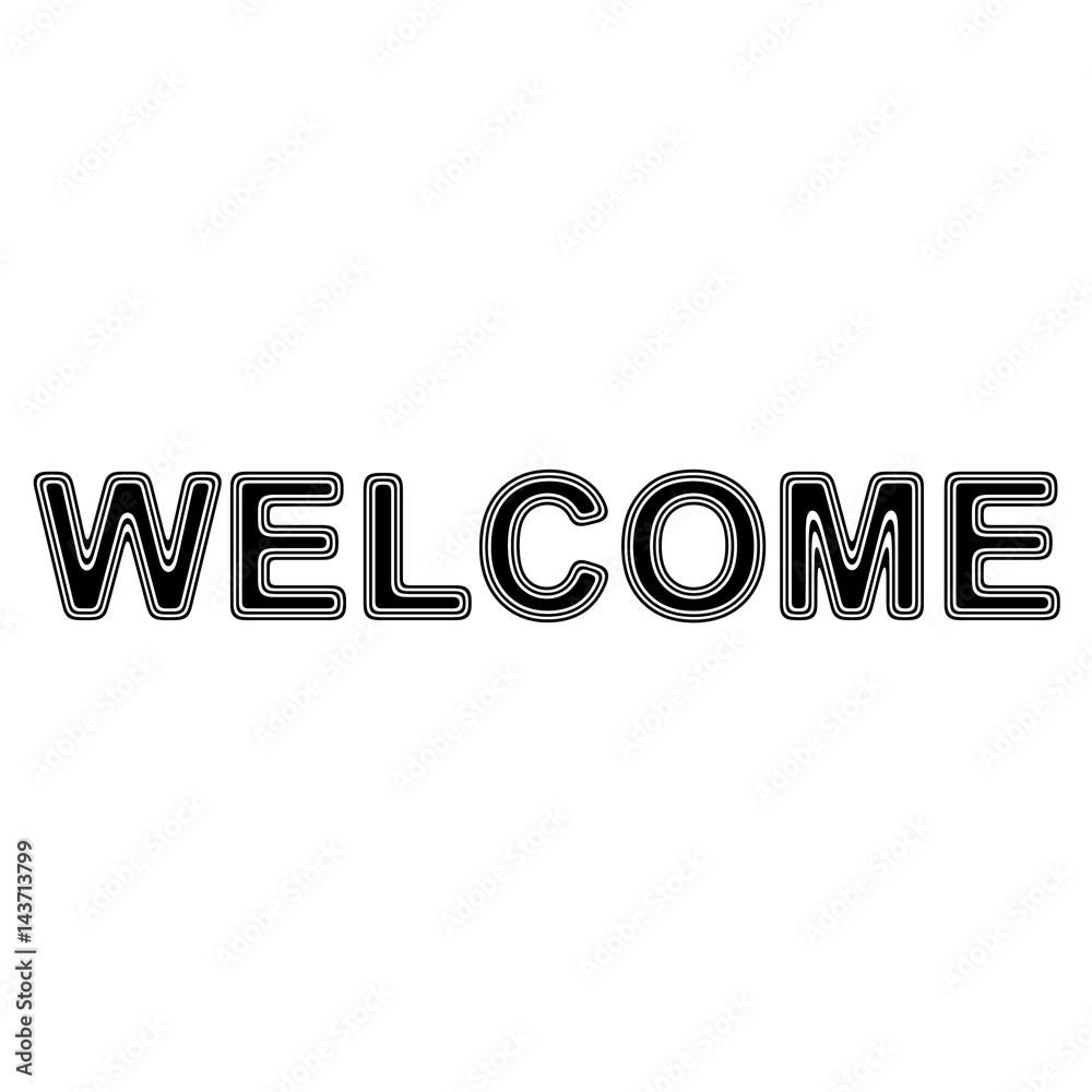 "WELCOME" on A white Background. Stock Illustration | Adobe Stock