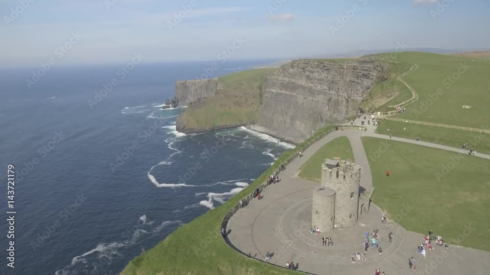 Aerial Ireland countryside tourist attraction in County Clare. The ...