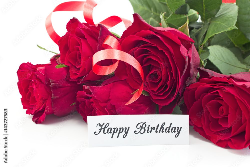 Birthday Wishes With Roses Happy Birthday Card Beautiful Roses