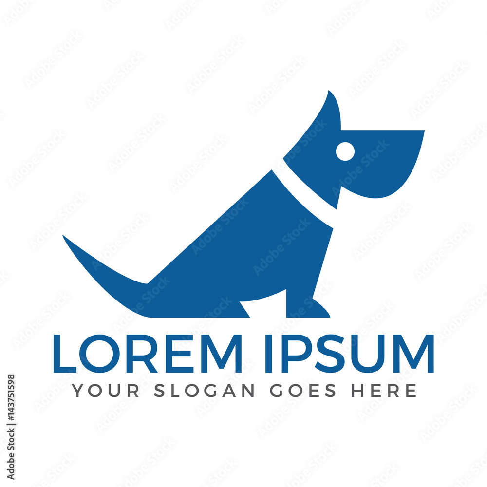 Dog sign - vector logo concept illustration. Animal dog pet logo ...