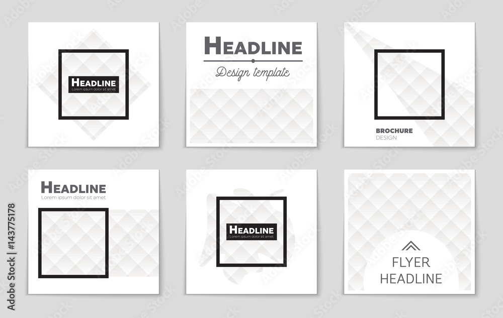 Abstract vector layout background set. For art template design, list ...