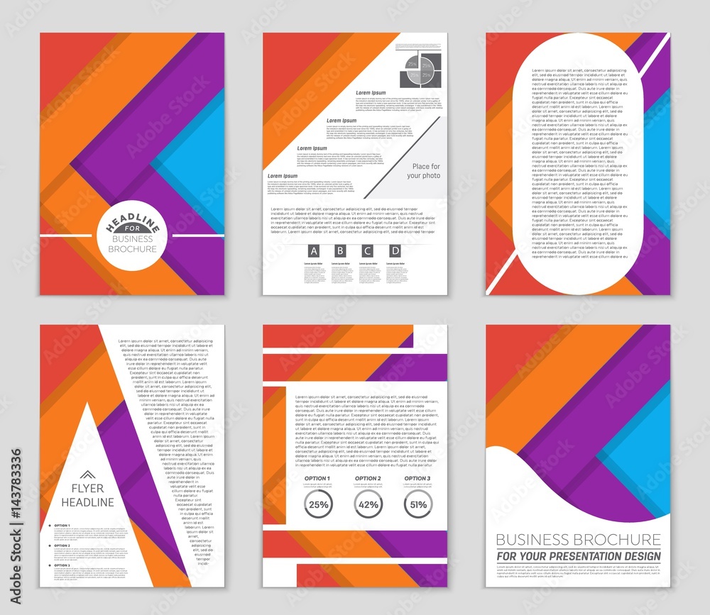 Abstract vector layout background set. For art template design, list ...