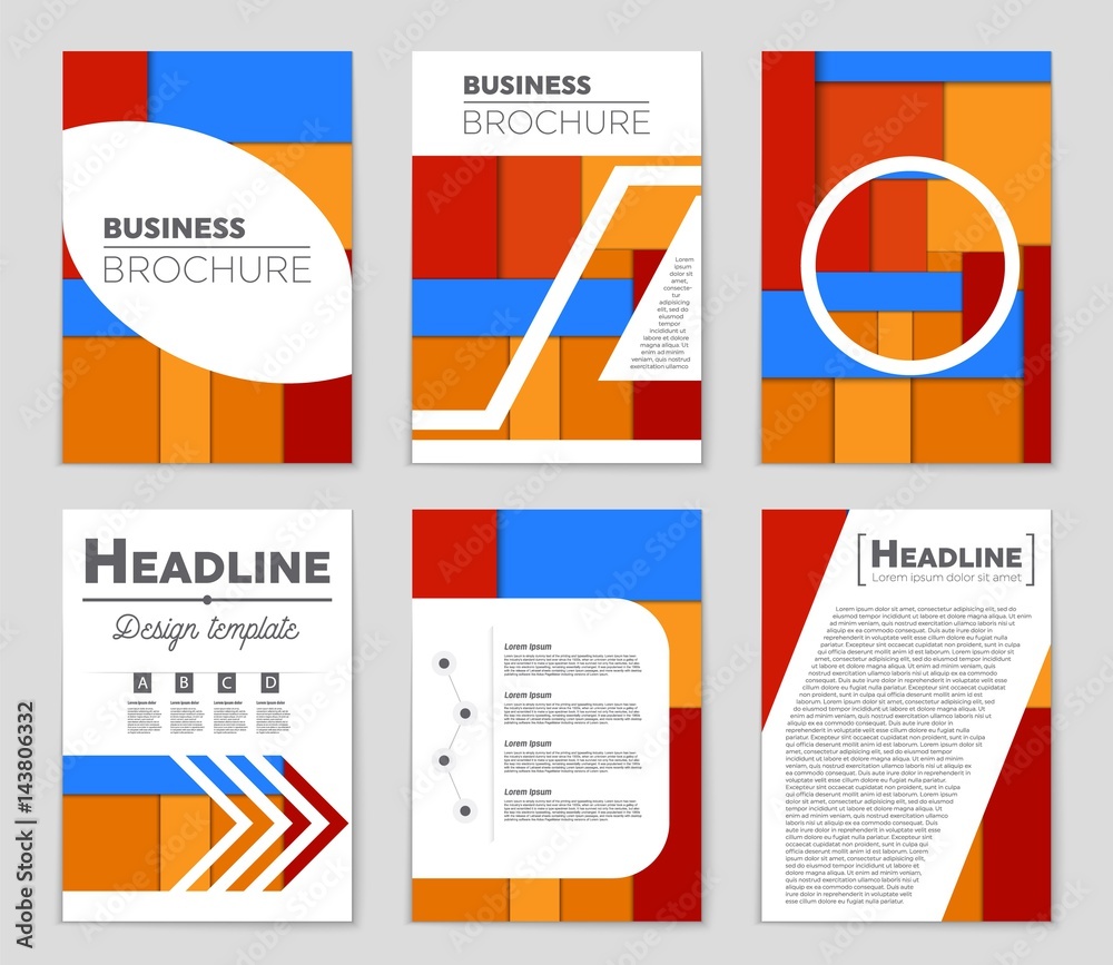 Abstract vector layout background set. For art template design, list ...