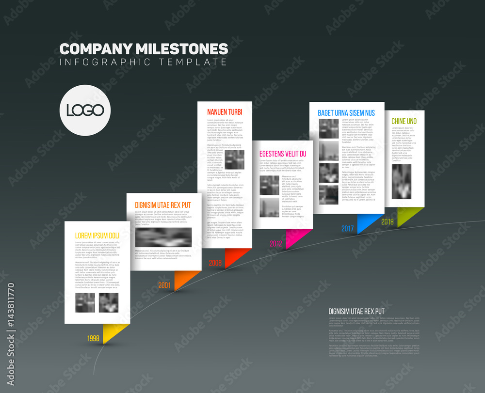 Vector Infographic timeline report template Stock Vector | Adobe Stock