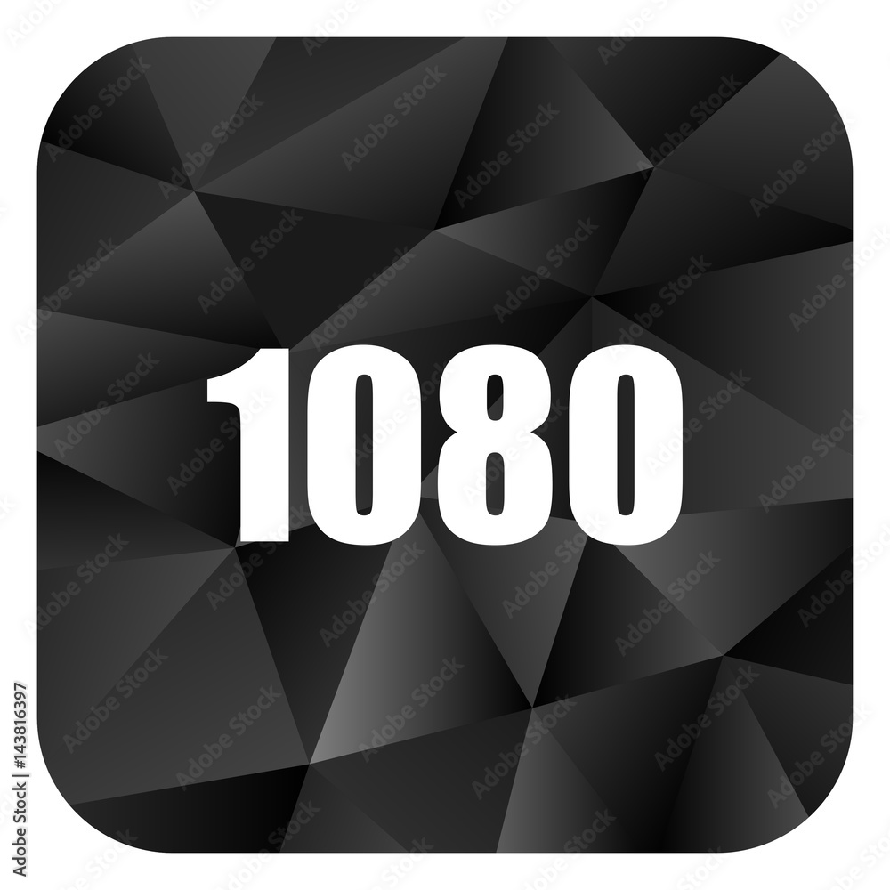 1080 black color web modern brillant design square internet icon on ...