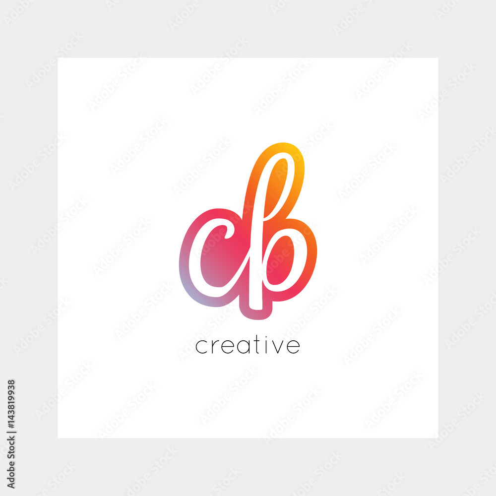 CB logo, vector. Useful as branding symbol, app icon, alphabet element ...