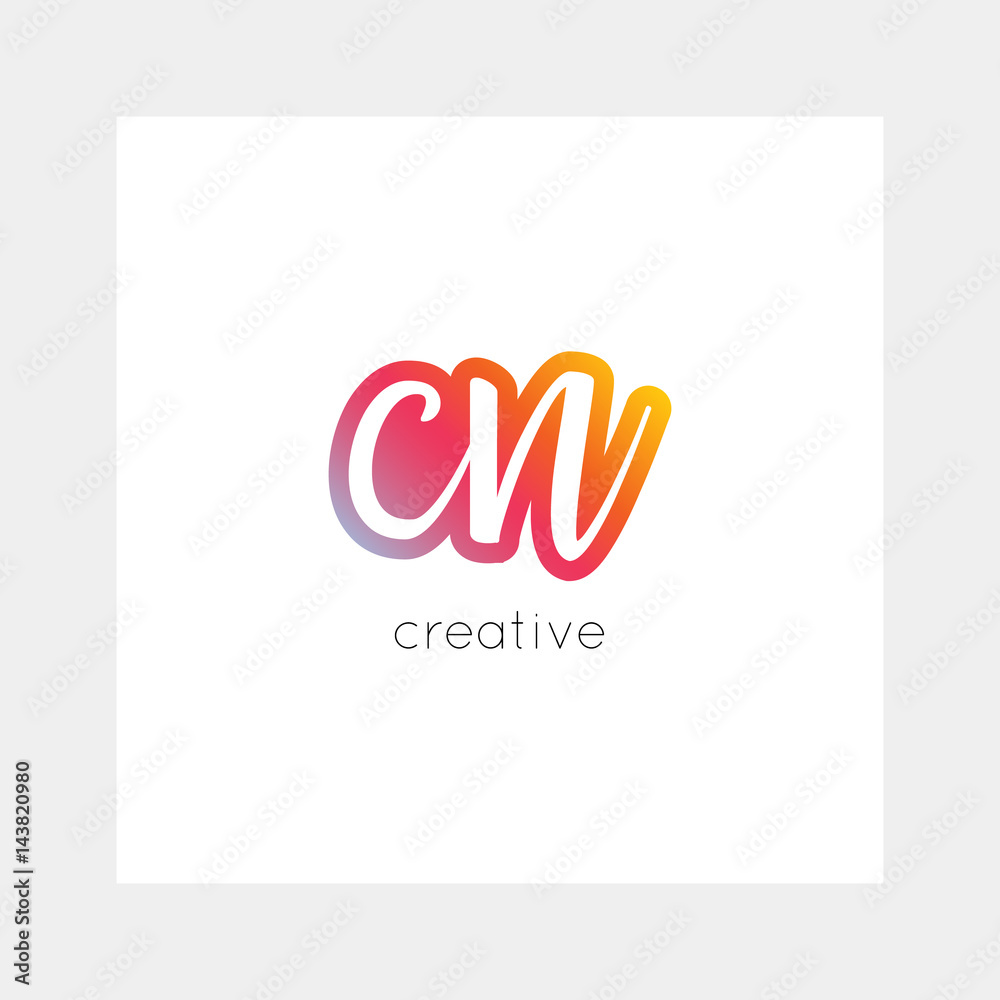 CN logo, vector. Useful as branding symbol, app icon, alphabet element ...