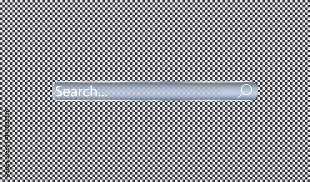 Search bars isolated on transparent background. Set of glass boxes ...