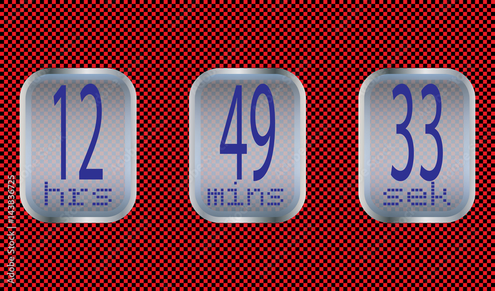 Transparent vector countdown timer isolated on transparent background ...