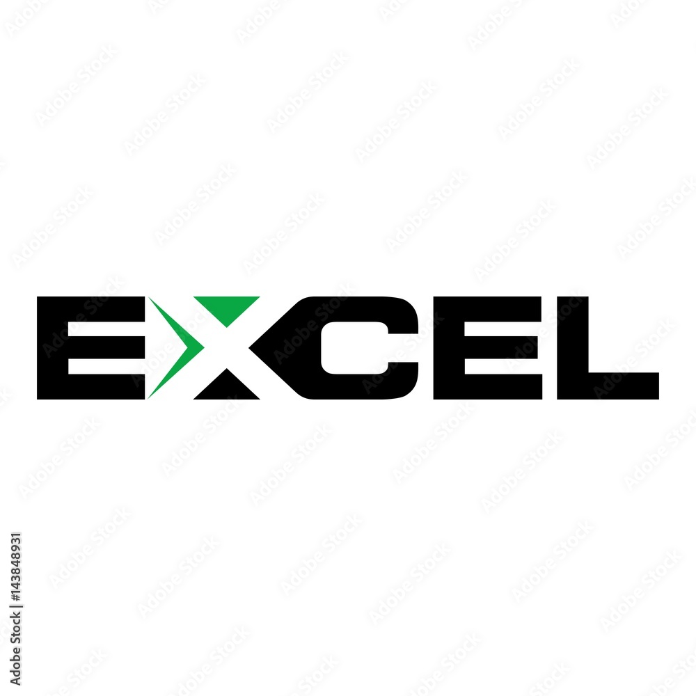 excel logotype. logo vector. Stock Vector | Adobe Stock