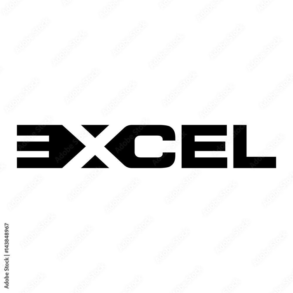 excel logotype. logo vector. Stock Vector | Adobe Stock
