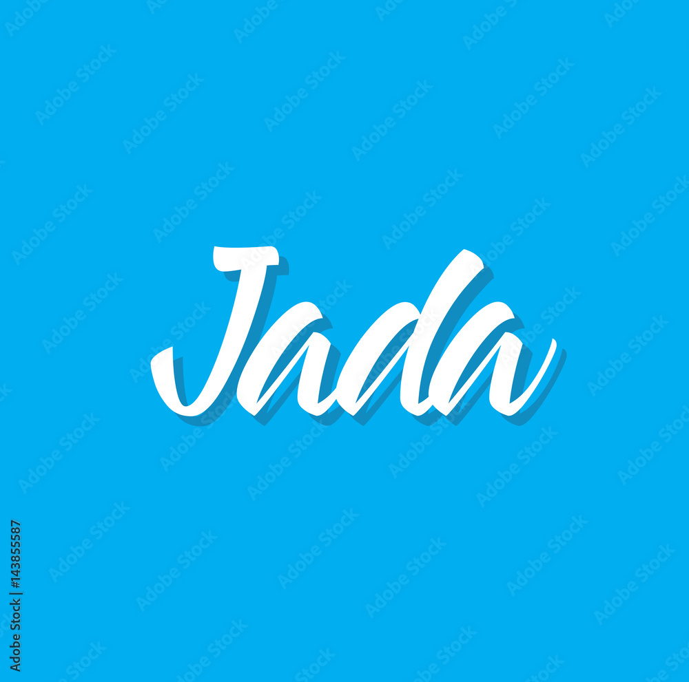 jada, text design. Vector calligraphy. Typography poster. Stock Vector ...