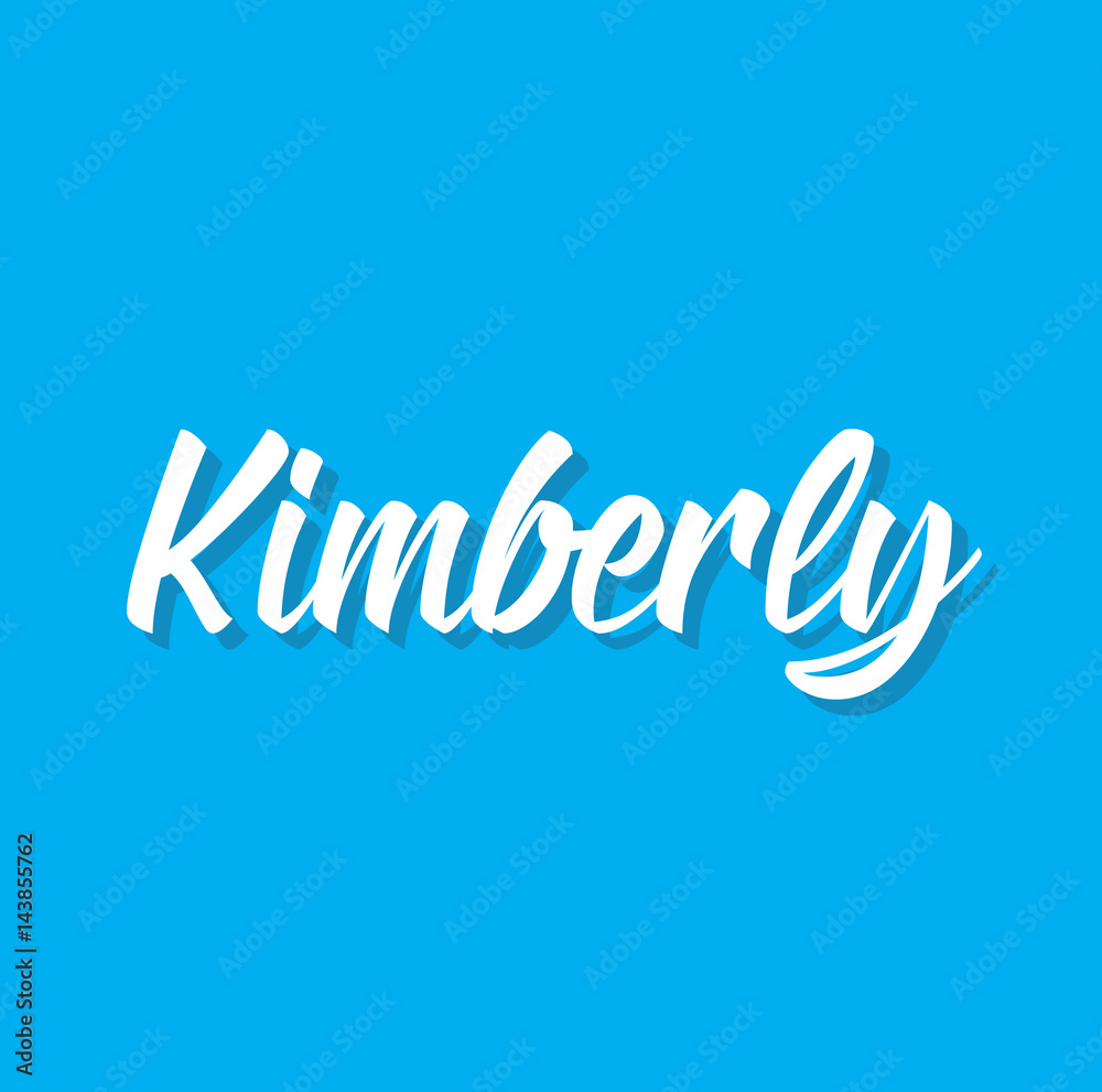 kimberly, text design. Vector calligraphy. Typography poster. Stock ...