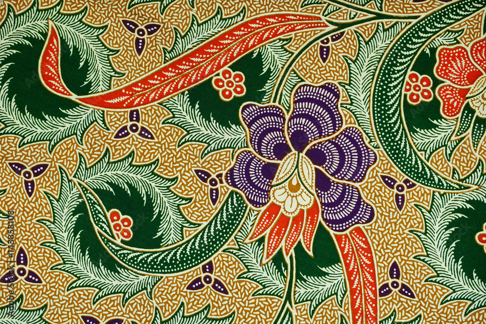Malaysia and Indonesia Batik Patterns Stock Photo | Adobe Stock
