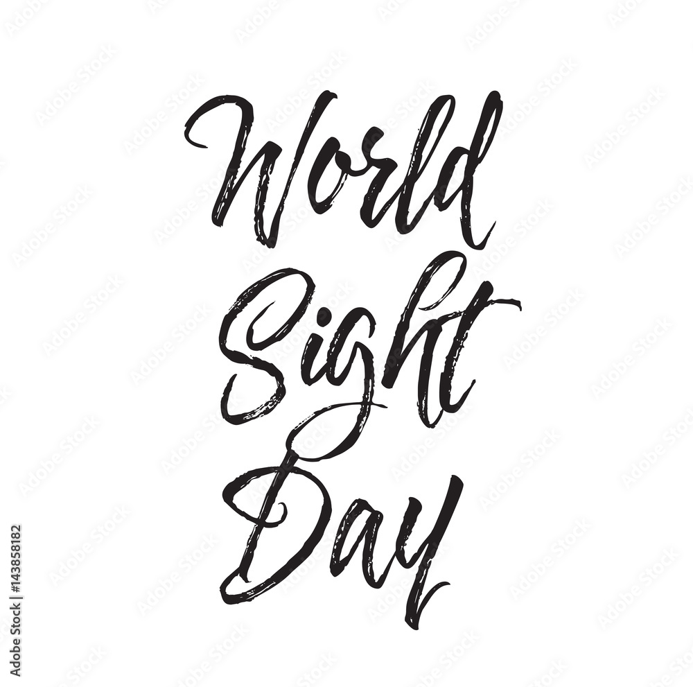 world sight day, text design. Vector calligraphy. Typography poster ...