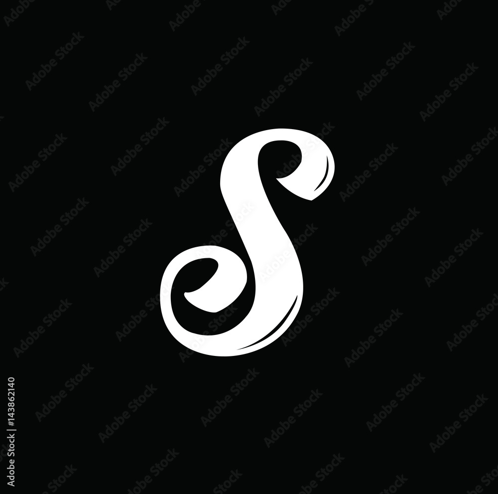 s letter, text design. Vector calligraphy. Typography poster. Stock ...