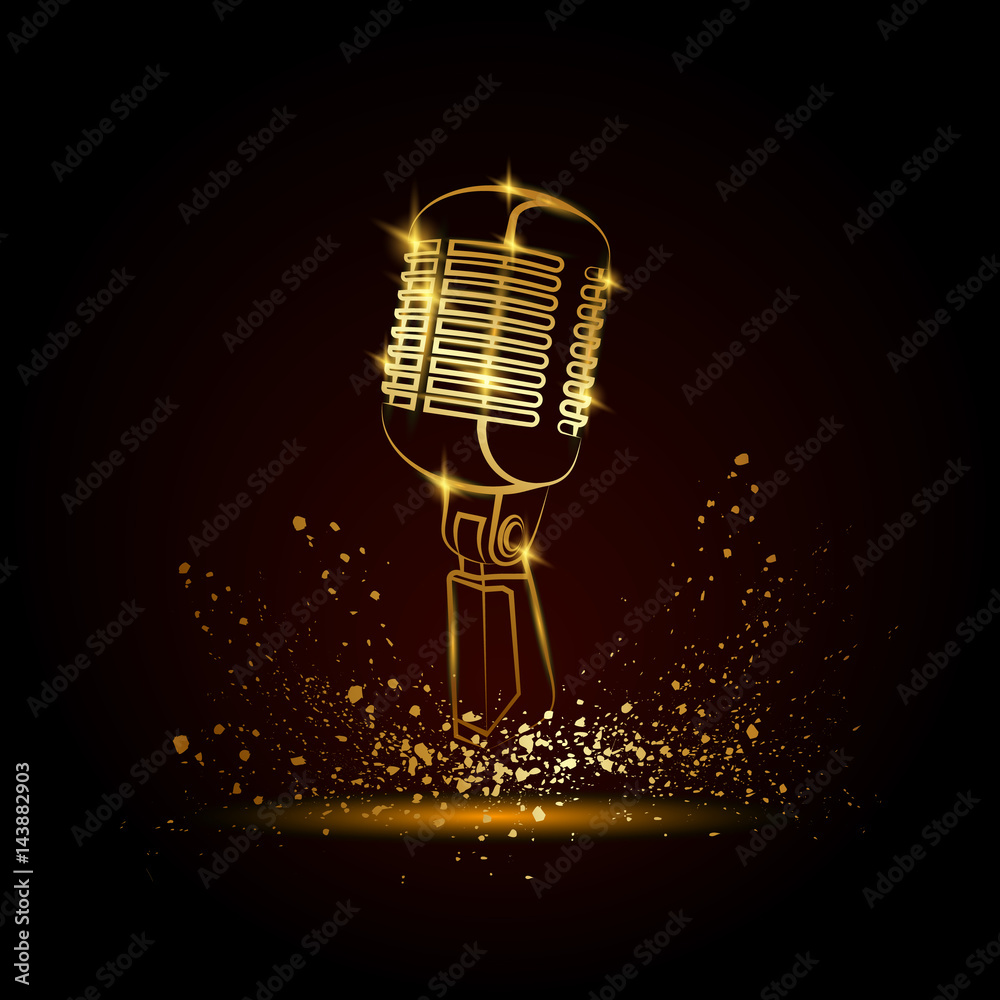 Microphone Black Background