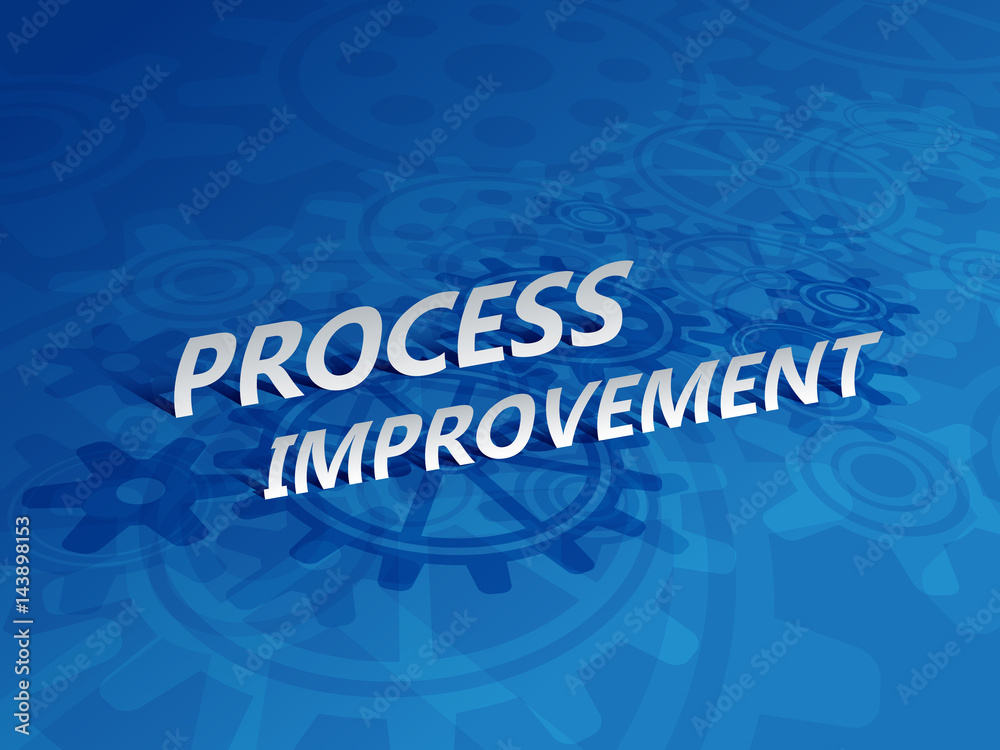 PROCESS IMPROVEMENT Concept with Cogs/Gears Stock Vector | Adobe Stock
