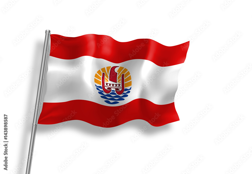 Drapeau de Polynésie Française en qualité vectorielle Stock Vector ...