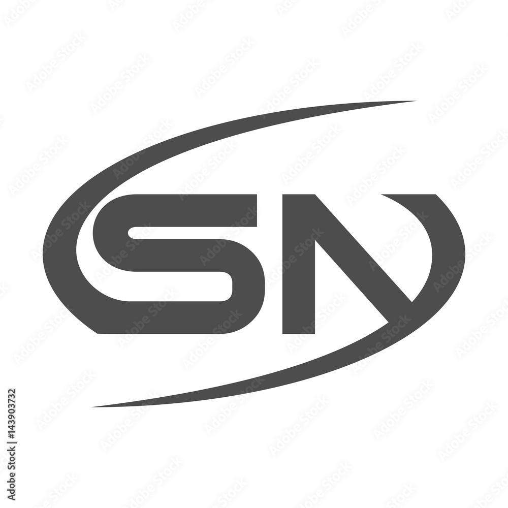 letter s and N logo vector. Stock Vector | Adobe Stock