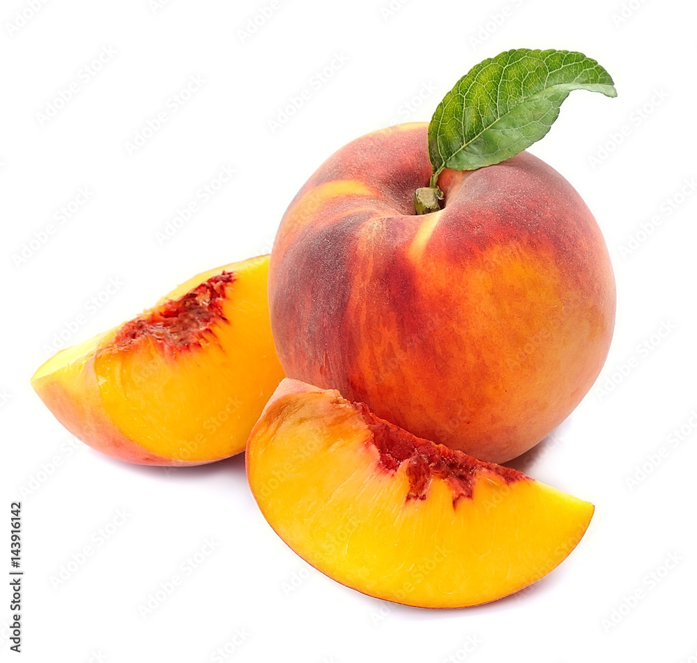 Peach fruits . Stock-Foto | Adobe Stock