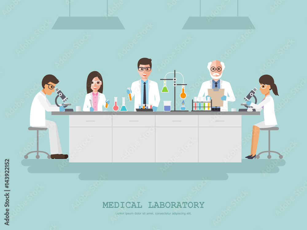 Medical science laboratory Stock Vector | Adobe Stock