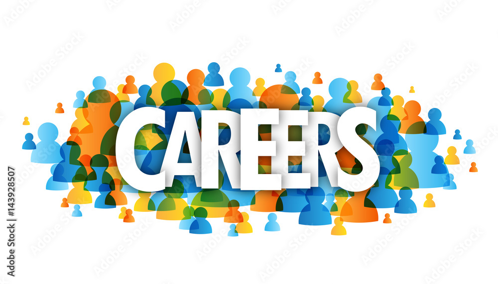 "CAREERS" with profile icons background Stock Vector | Adobe Stock