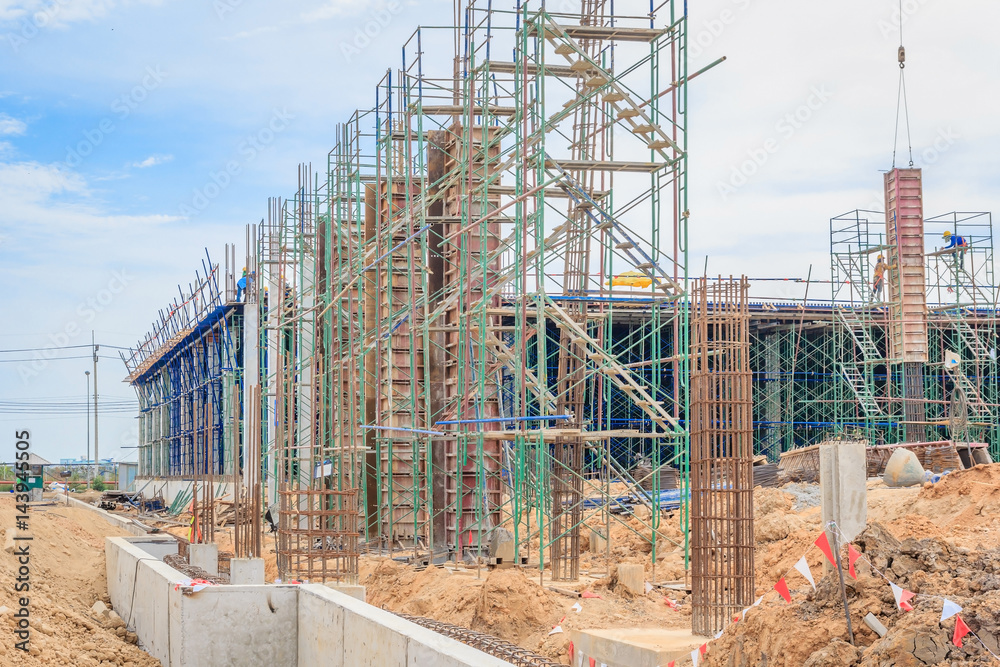 Scaffolding used as the temporary structure to support platform, form ...