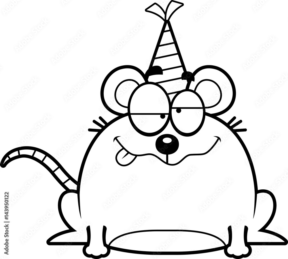 Cartoon Mouse Drunk Party Stock Vector | Adobe Stock