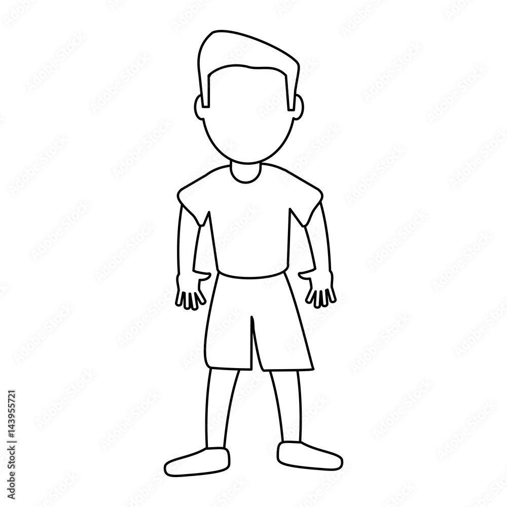 character boy son image outline vector illustration eps 10 Stock Vector ...